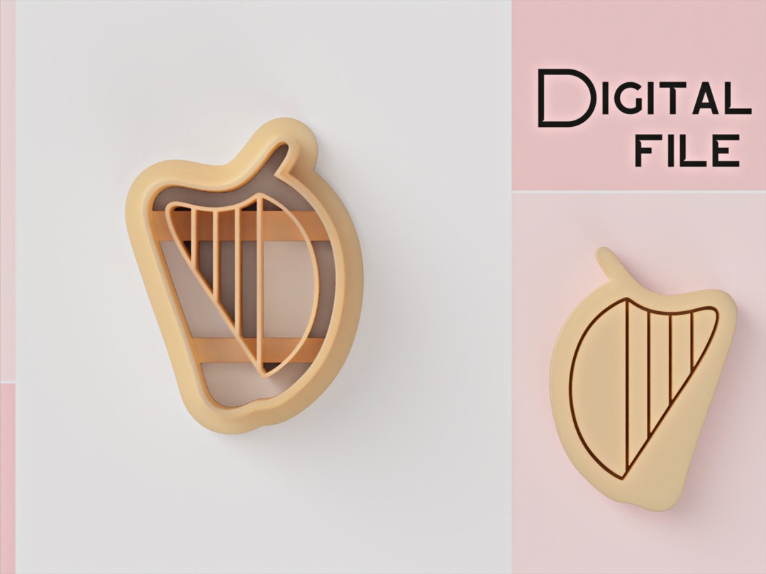 St Patrick's Day Harp Polymer Clay Cutter Digital STL - Etsy
