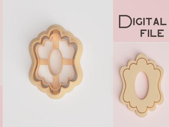 Scalloped Curve Shape Clay Cutter Set Digital STL File 4 - Etsy