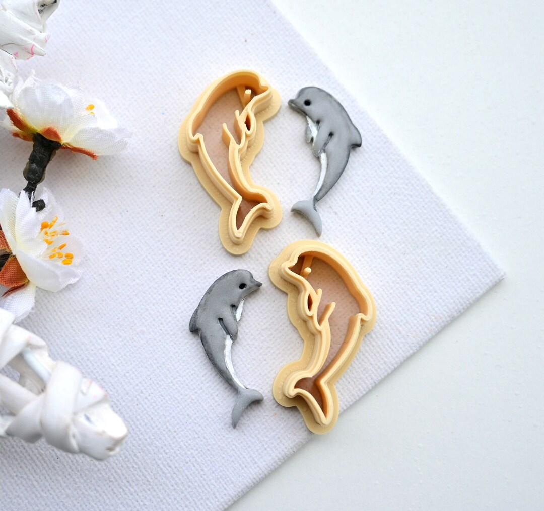 Dolphin Polymer Clay Cutters/ Mirror Beach Clay Cutters/ Sea Animal ...