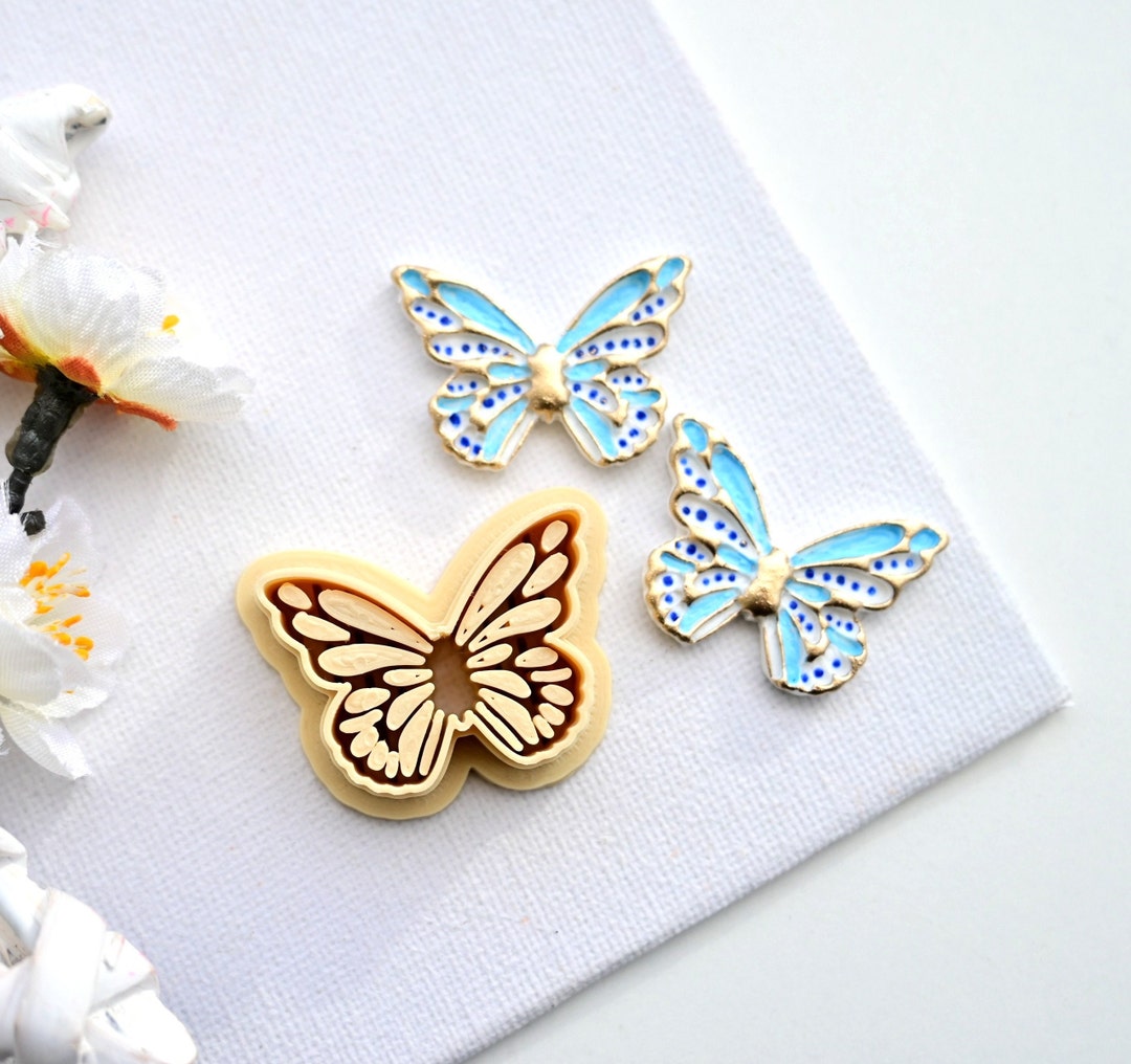 Butterfly Polymer Clay Cutter/ 3D Printed Clay Cutter/ Embossing Clay ...