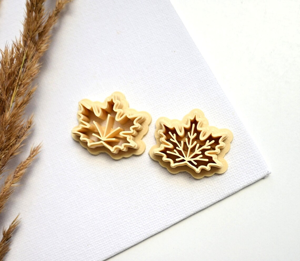 Maple Leaf Polymer Clay Cutter/ Halloween Clay Cutters/ 3D Printed Clay ...