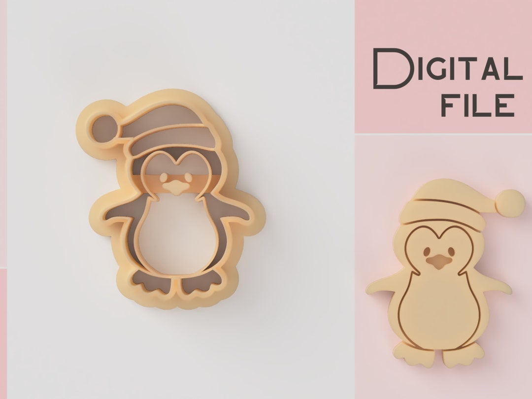 Penguin Polymer Clay Cutter Christmas Holiday Cutters winter Digital ...