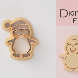 Penguin Polymer Clay Cutter Christmas Holiday Cutters winter Digital ...