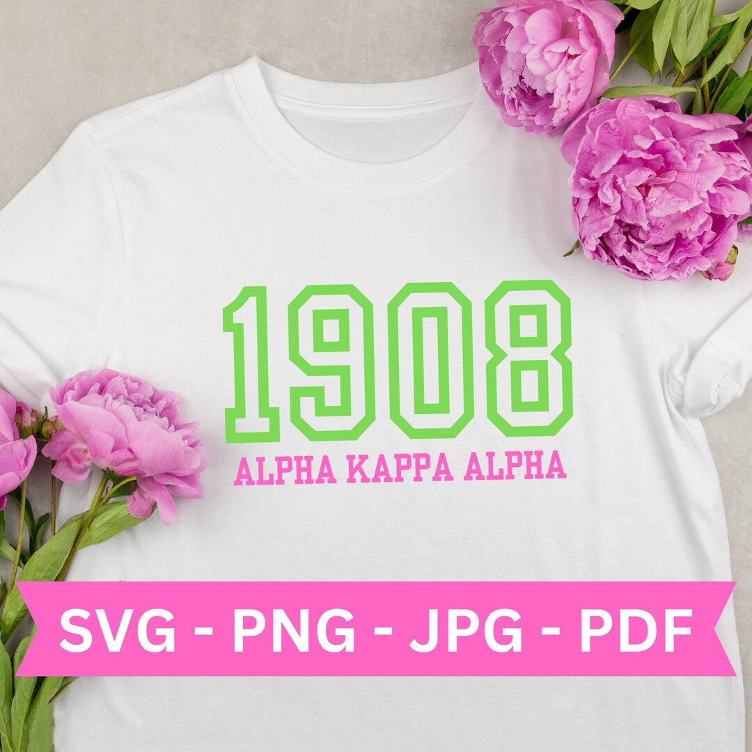 1908 Alpha Kappa Alpha Sororité svg alias alpha kappa alpha svg Alpha ...
