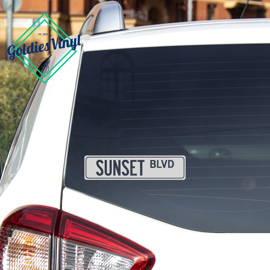 Sunset BLVD - Vinyl Die Cut Decal Sticker - Etsy