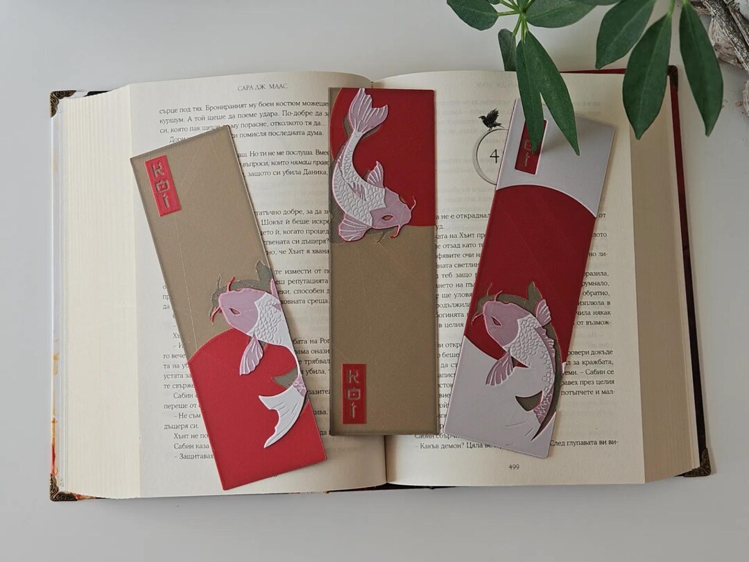 Koi Fish Bookmark | 3D Printed Custom Bookmark - Etsy