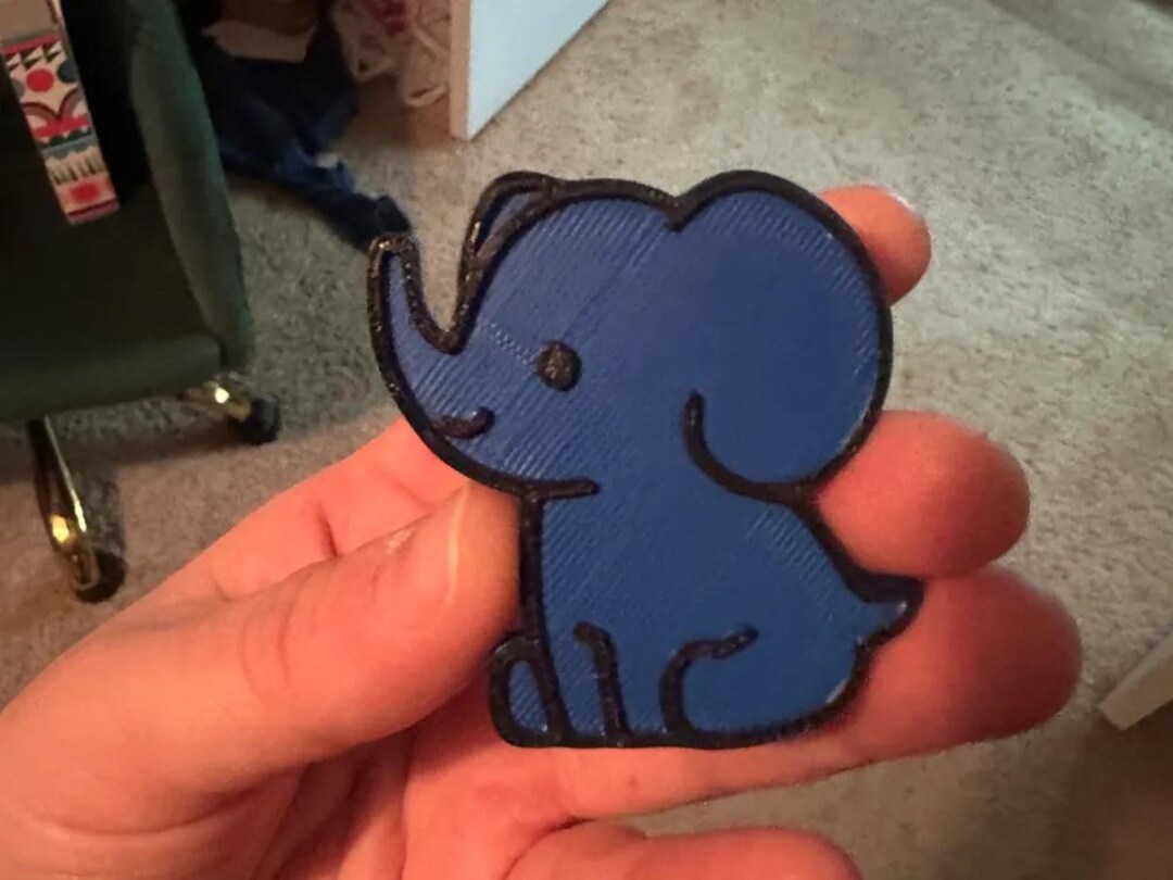 3D Print Elephant Magnet | Cute Home Decor | Unique Gift for Animal ...