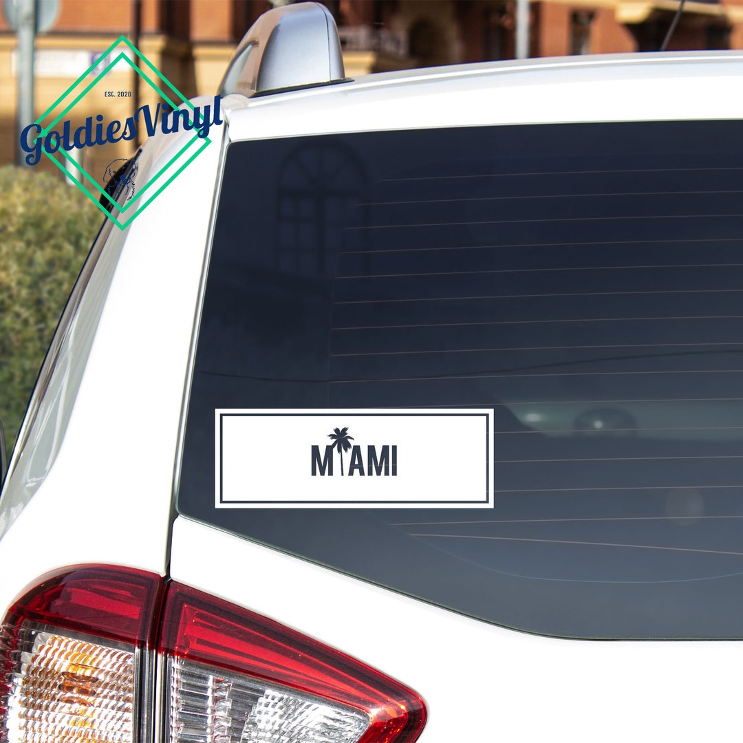 Miami - Vinyl Die Cut Decal Sticker - Etsy