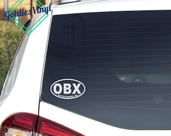 OBX Outer Banks Vinyl Die Cut Decal Die Cut OBX North Carolina Car ...
