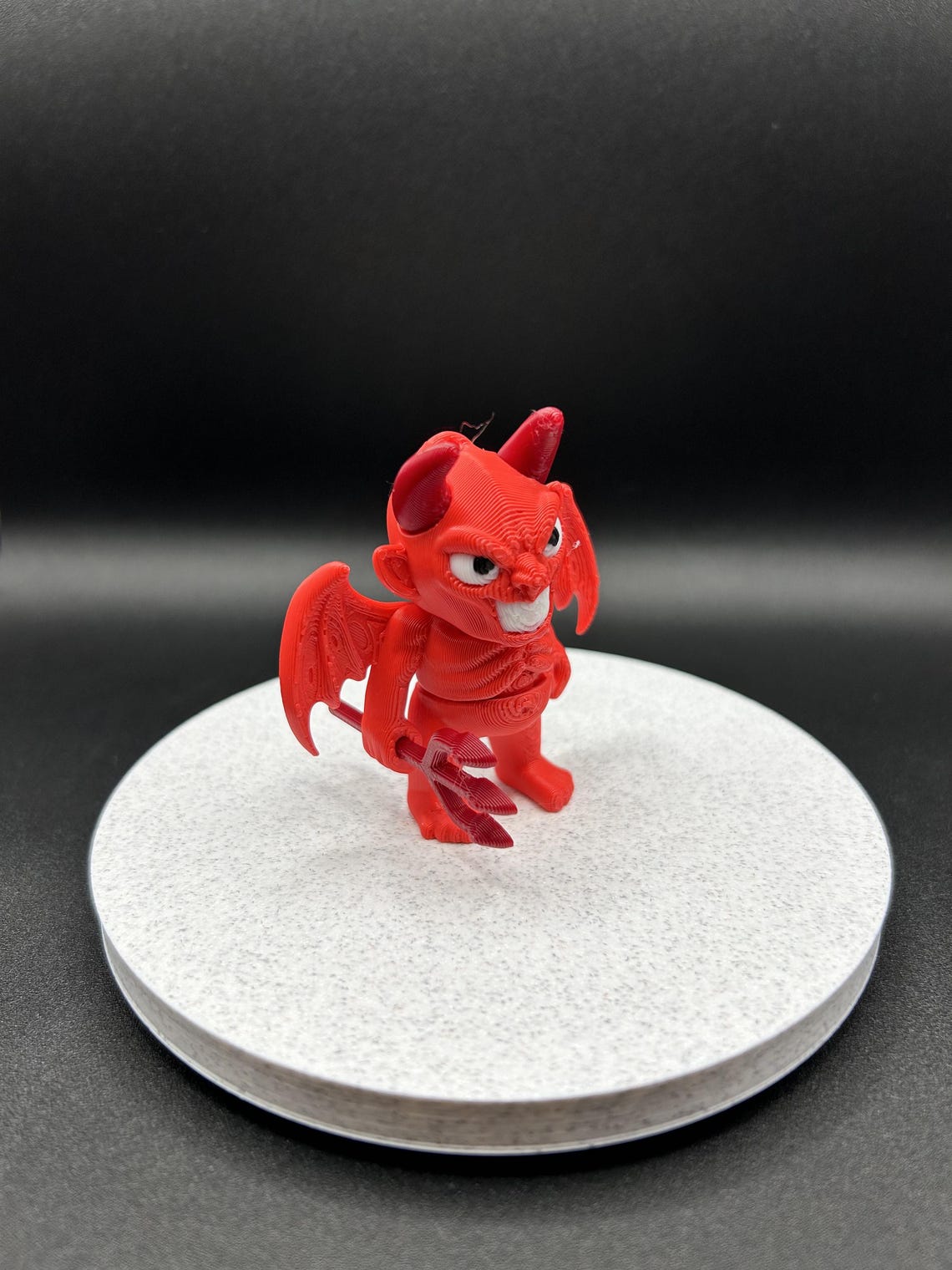 Handmade Devil Keychain 3D Printed Figure, Cute Miniature Demon Charm ...