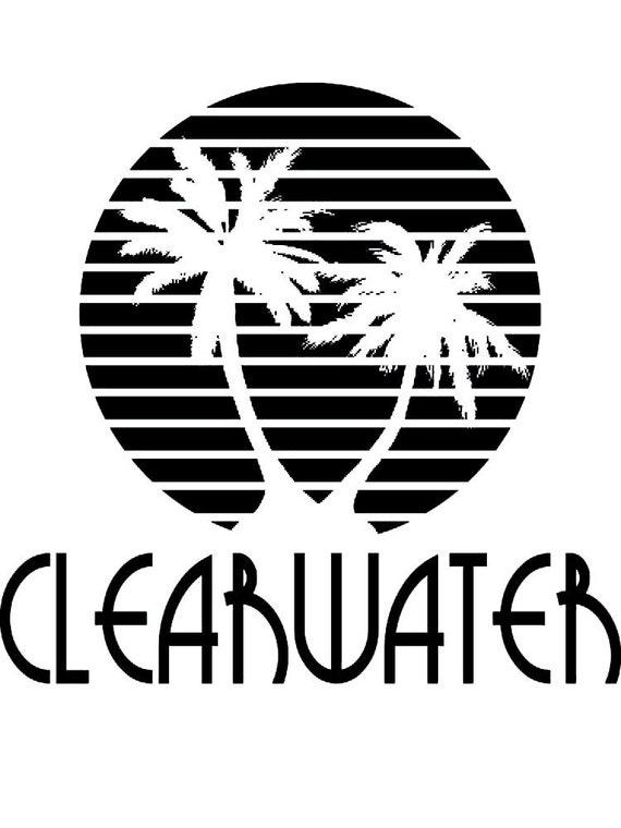 Clearwater Beach FL Vinyl Die Cut Decal Sticker | Etsy