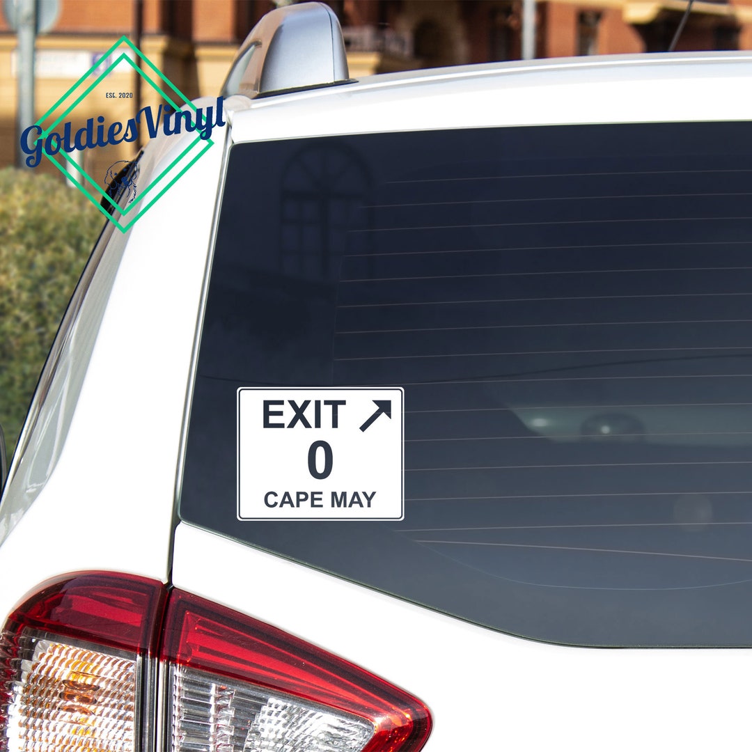 Exit 0 Cape May - Vinyl Die Cut Decal Sticker - Etsy