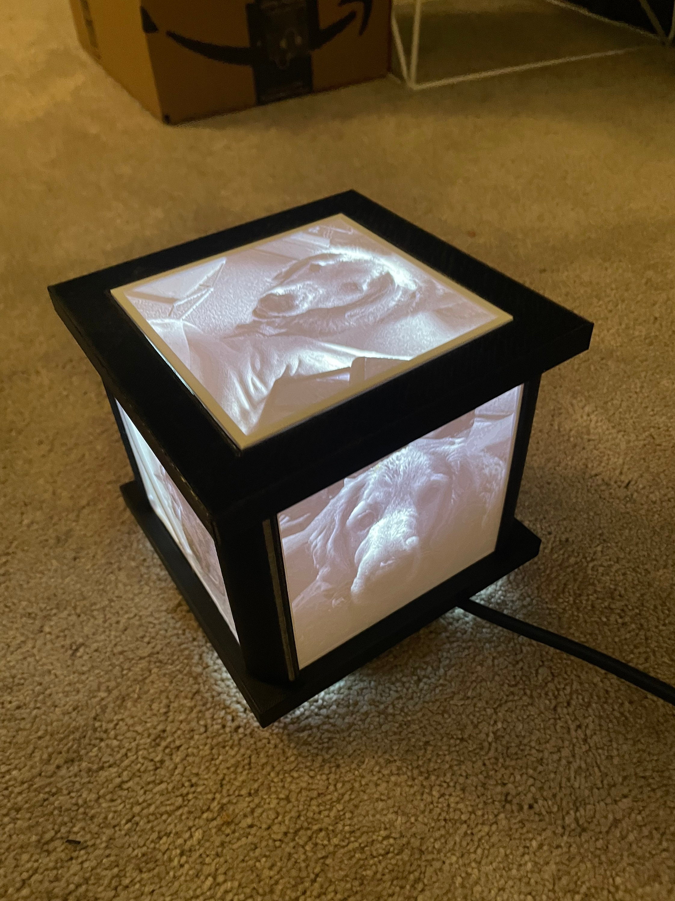 3D Printed Lithophane Photo Light Box CUSTOMIZABLE - Etsy