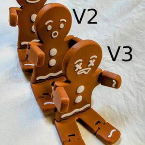 3d Printed | Articulated Gingerbread Man - Etsy