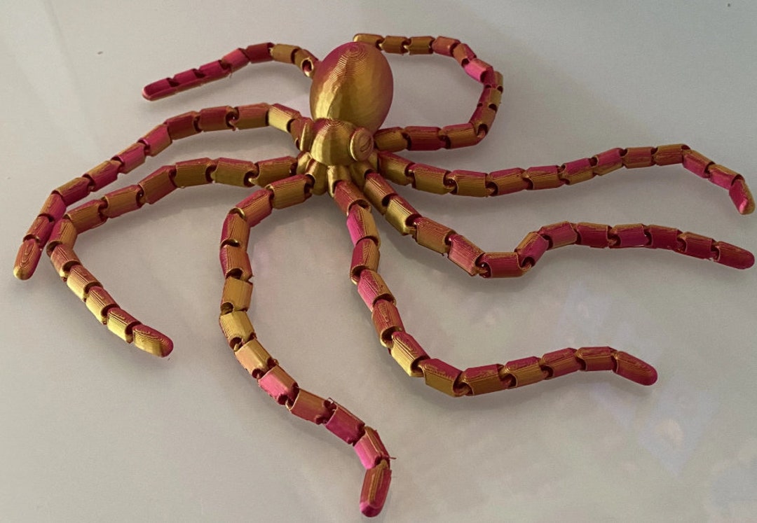 3D Printed - Articulated Flexi Octopus With Long Tentacles - Etsy