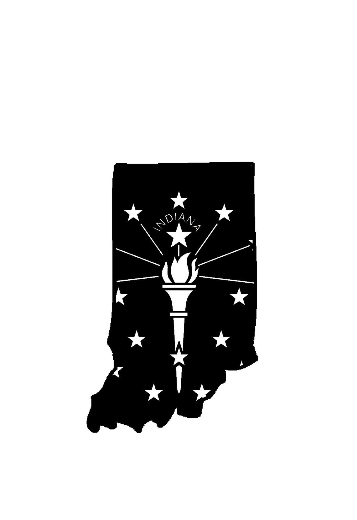 Indiana State Flag Shape Vinyl Die Cut Decal Sticker - Etsy