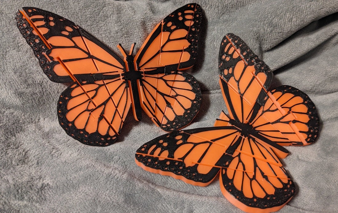 3D Printed Articulated Monarch Butterfly - Etsy