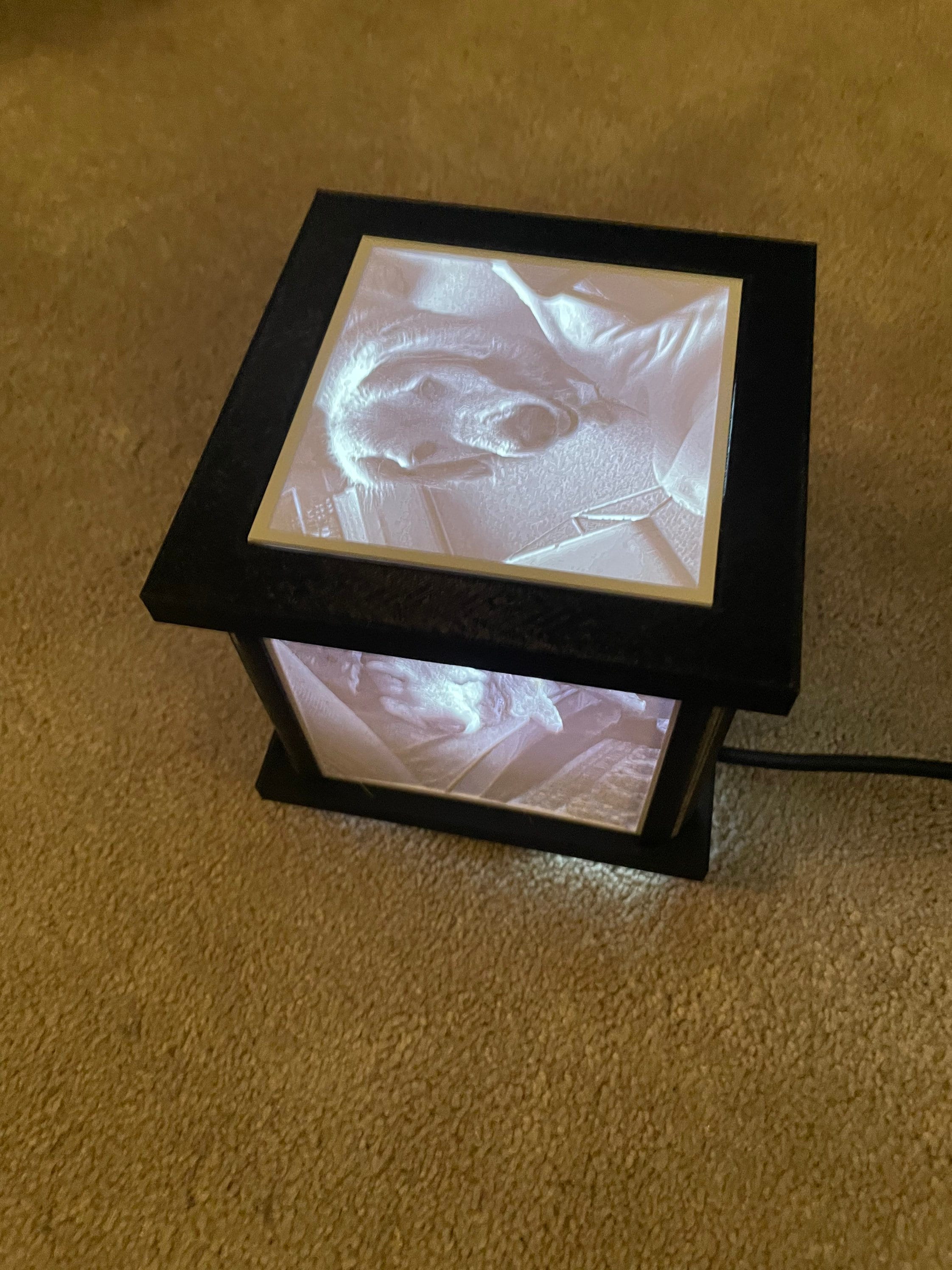 3D Printed Lithophane Photo Light Box CUSTOMIZABLE - Etsy