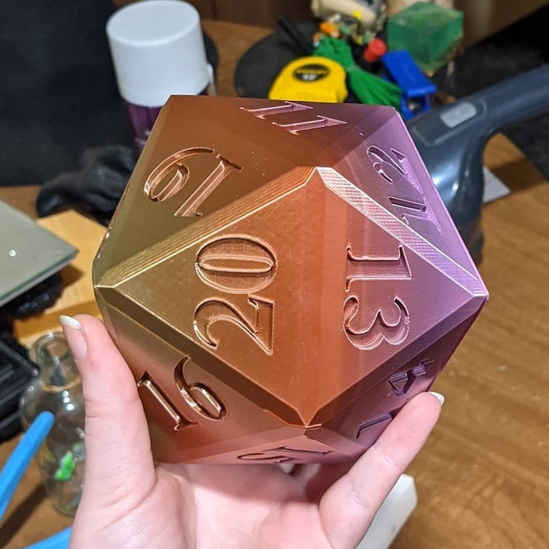 3D Printed - D20 Countdown Die With Magnetic Lid - Etsy