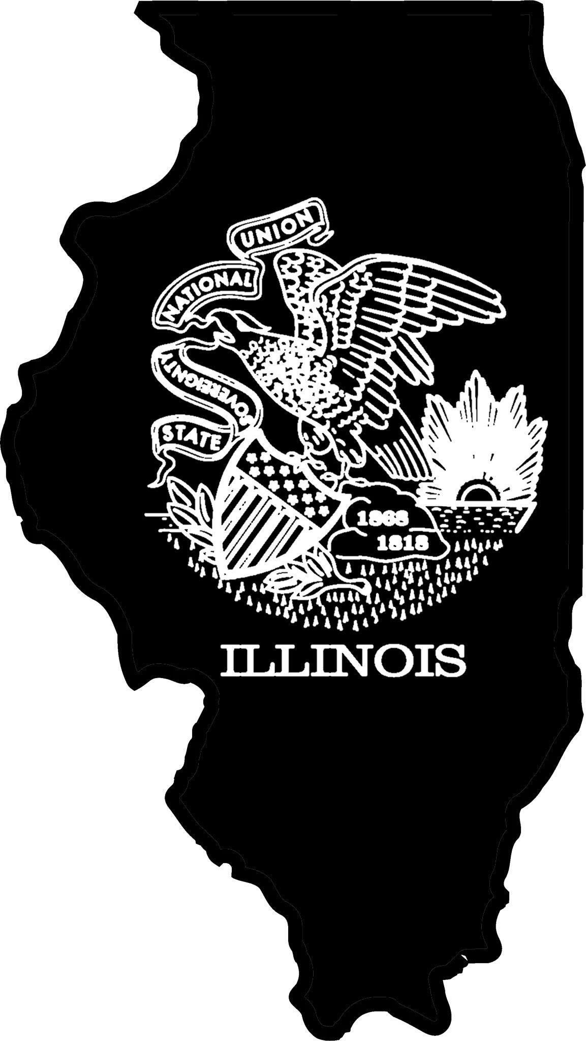 Illinois State Flag Shape - Vinyl Die Cut Decal Sticker - Etsy