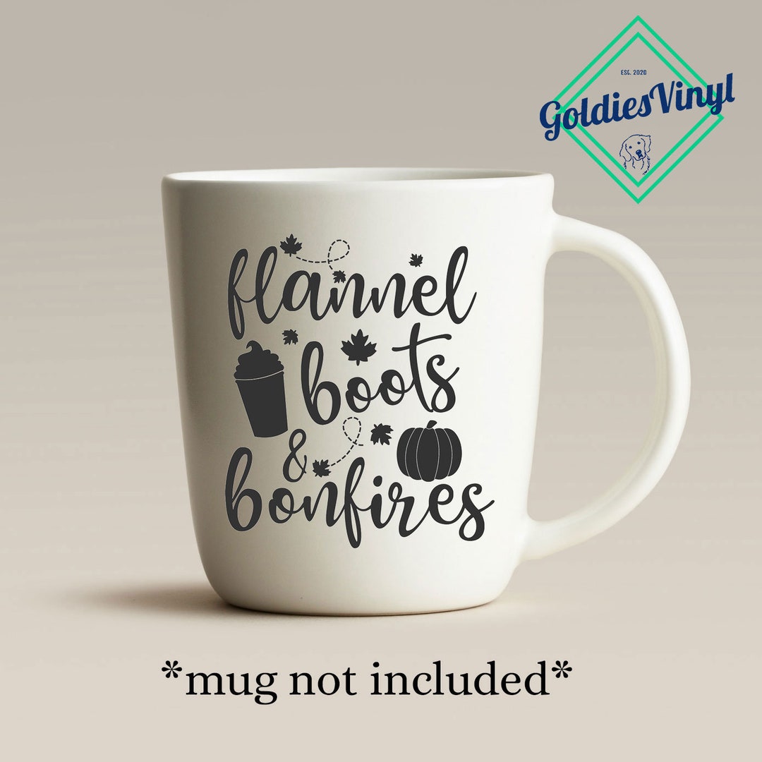 Flannel Boots and Bonfires - Vinyl Die Cut Decal Sticker - Etsy