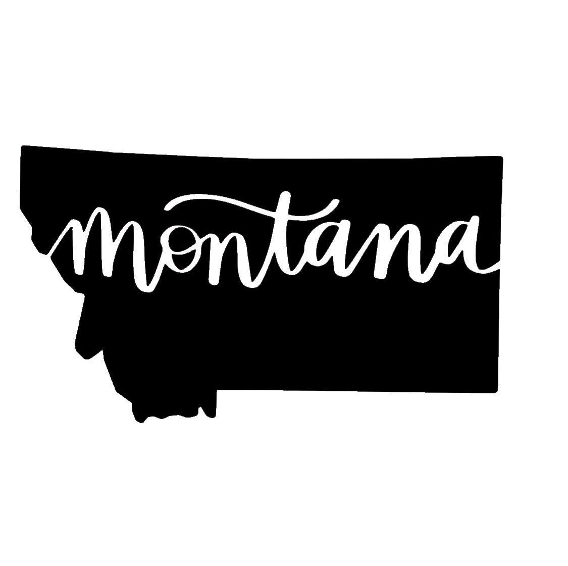 Montana Cursive Vinyl Die Cut Decal Sticker - Etsy