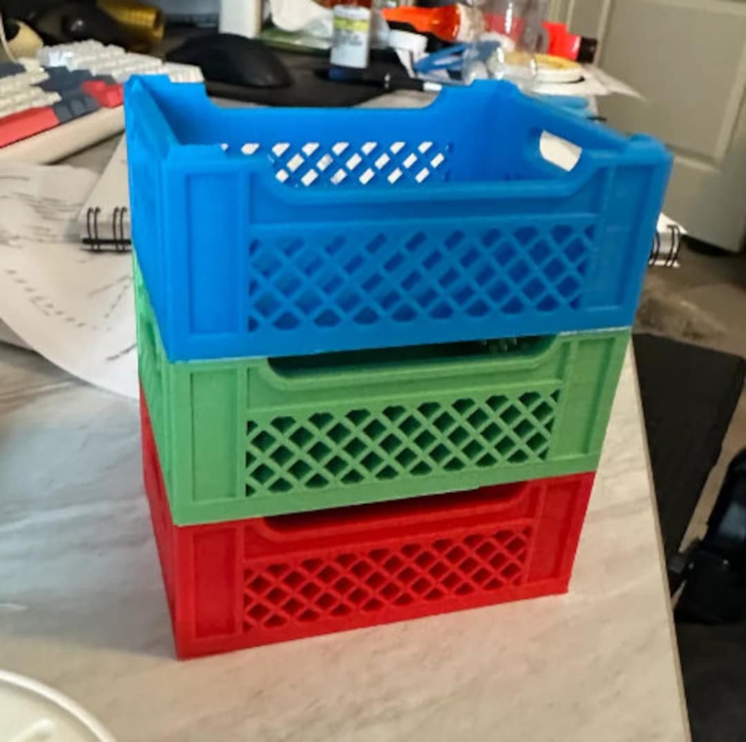 Miniature Milk Crate - 3D Printed - Etsy