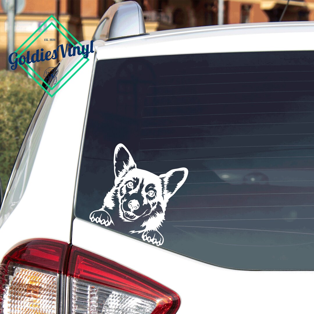 Peeking Corgi - Vinyl Die Cut Decal Sticker - Etsy