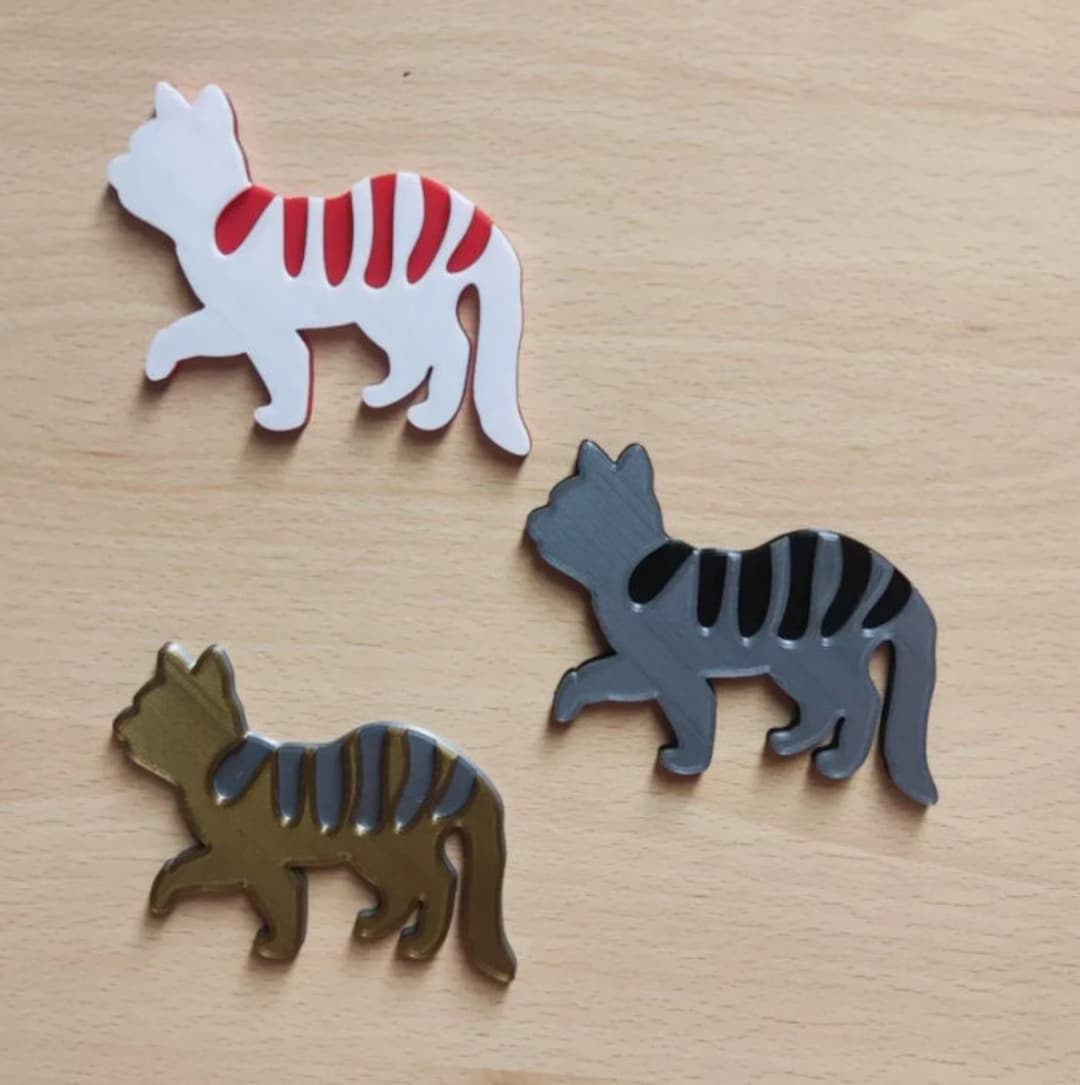 3D Printed - Cat Magnet V2 - Etsy