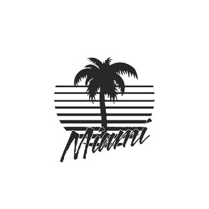 Miami - Vinyl Die Cut Decal Sticker - Etsy