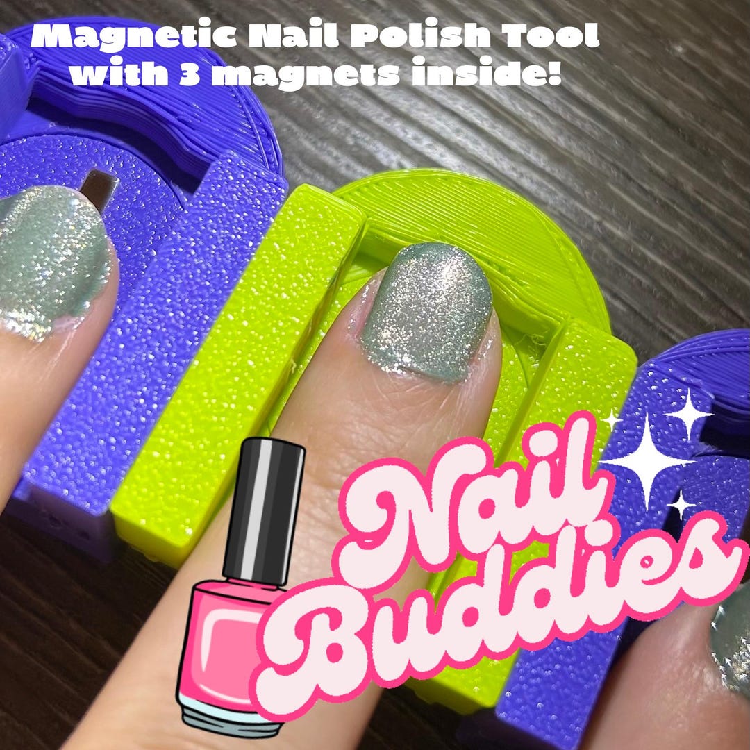 Nail Buddy | 3 in 1 Nail Polish Magnetic Tool for Easy Application | 3D ...