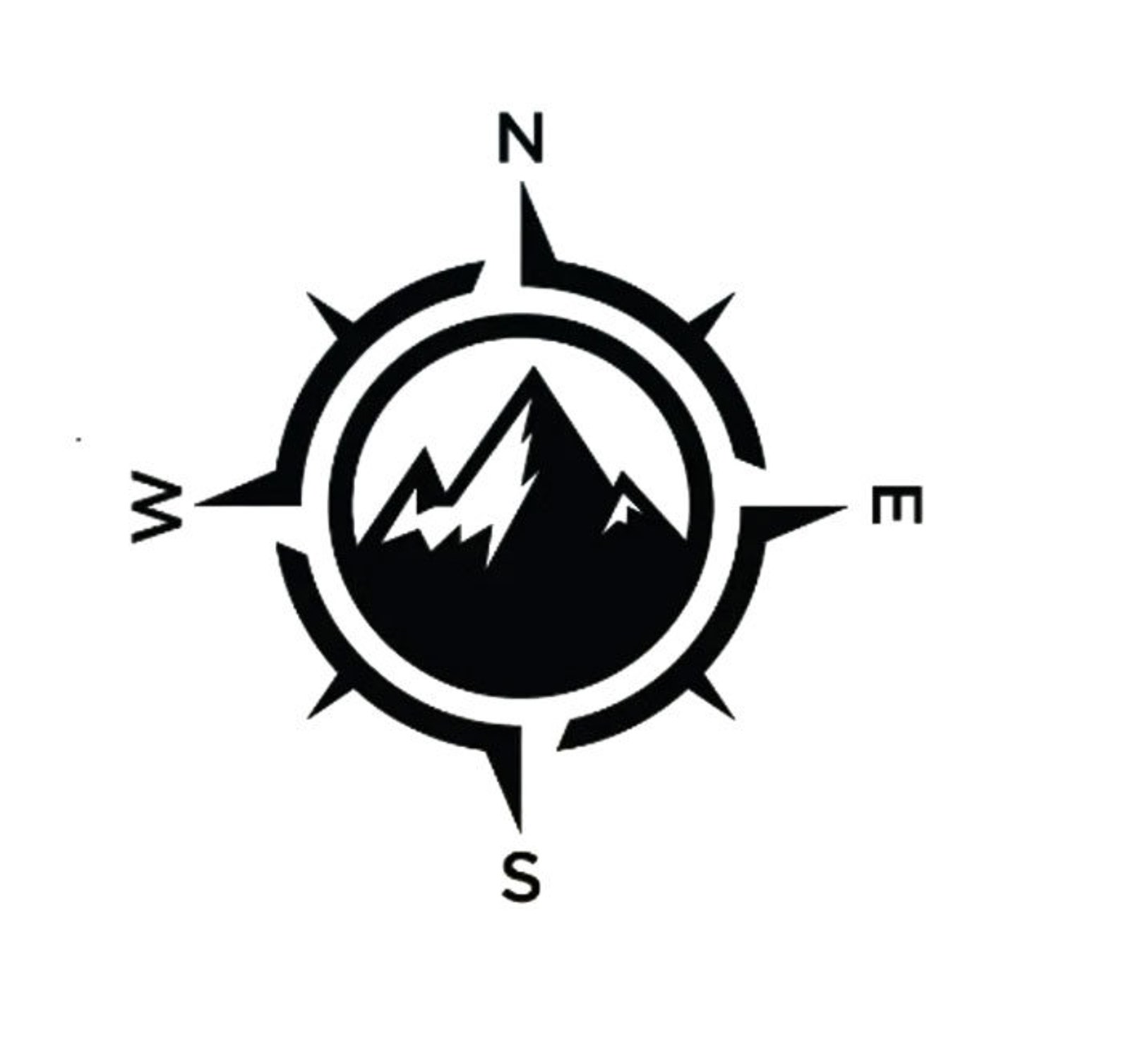 Mountain Compass Vinyl Die Cut Decal Sticker - Etsy