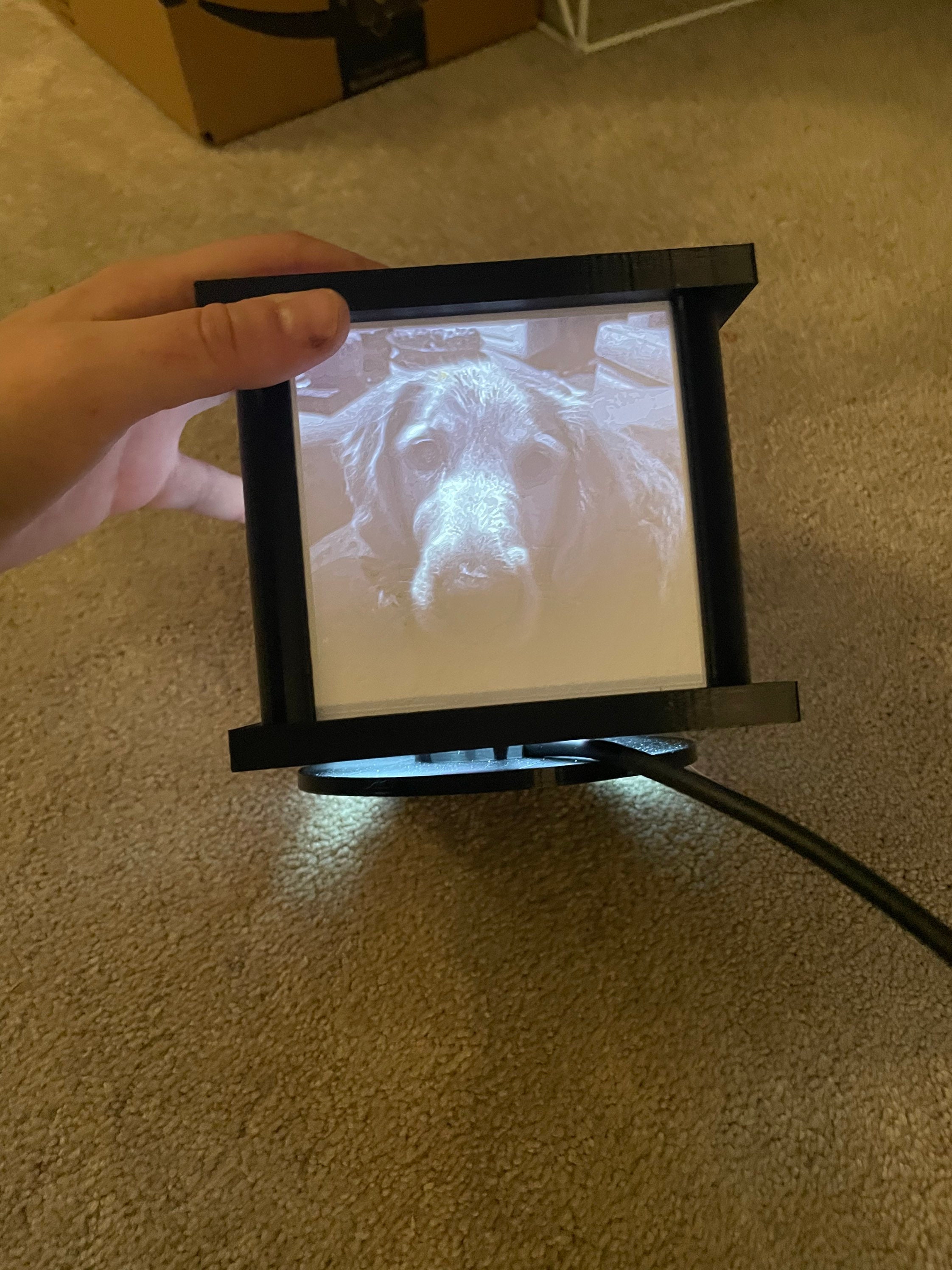 3D Printed Lithophane Photo Light Box CUSTOMIZABLE | Etsy