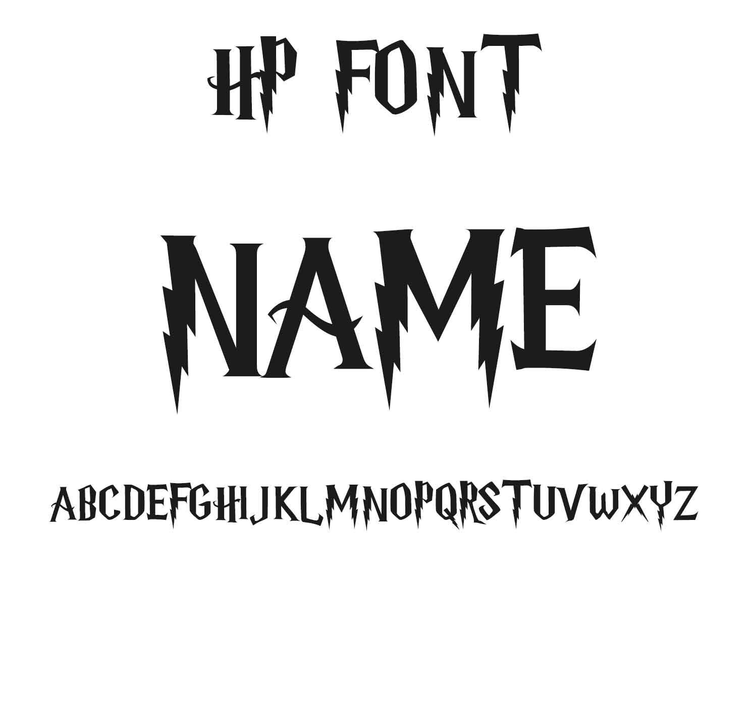 HP Font your Name Vinyl Die Cut Decal Sticker - Etsy