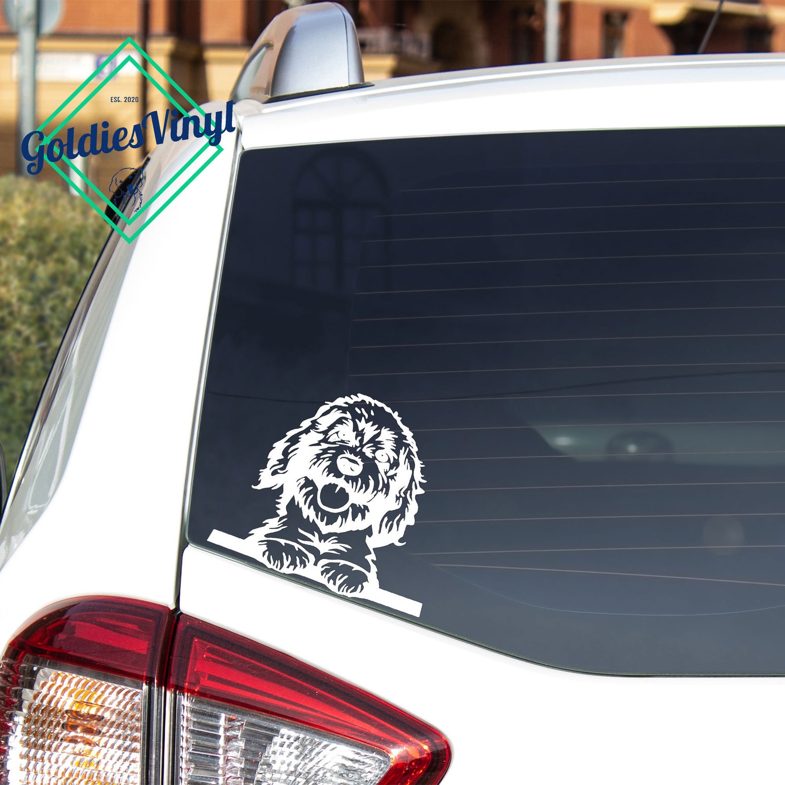 Peeking Golden Doodle - Vinyl Die Cut Decal Sticker - Etsy