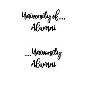 University Of... Alumni | Custom Vinyl Die Cut Decal Sticker - Etsy