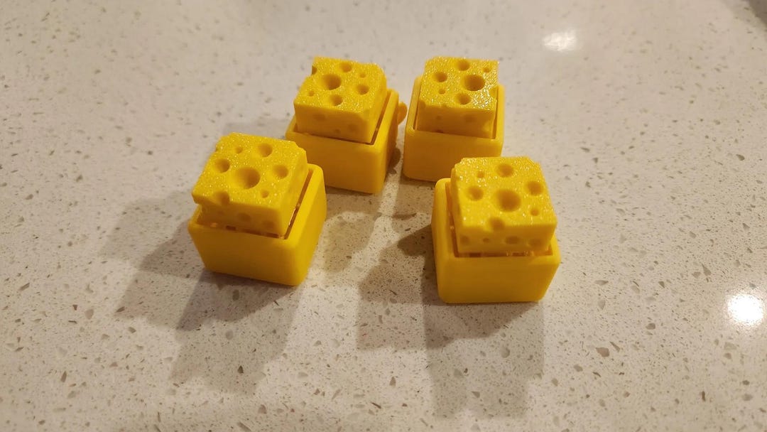 3D Print Cheese Clicker Fidget Toy | Unique Stress Relief Desk ...