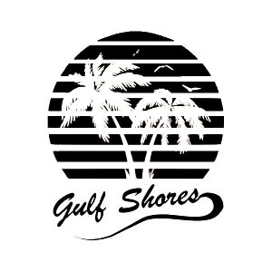 Gulf Shores - Vinyl Die Cut Decal Sticker - Etsy