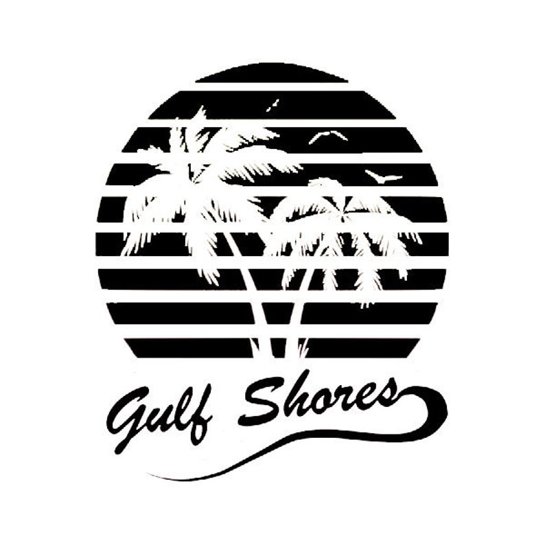 Gulf Shores Vinyl Die Cut Decal Sticker - Etsy