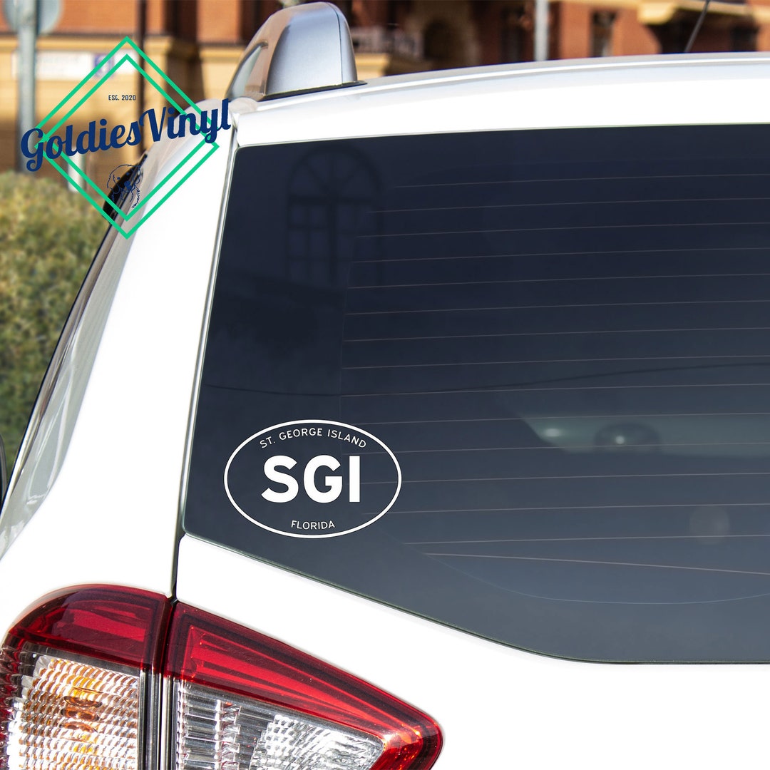 St George Island - Vinyl Die Cut Decal Sticker - Etsy