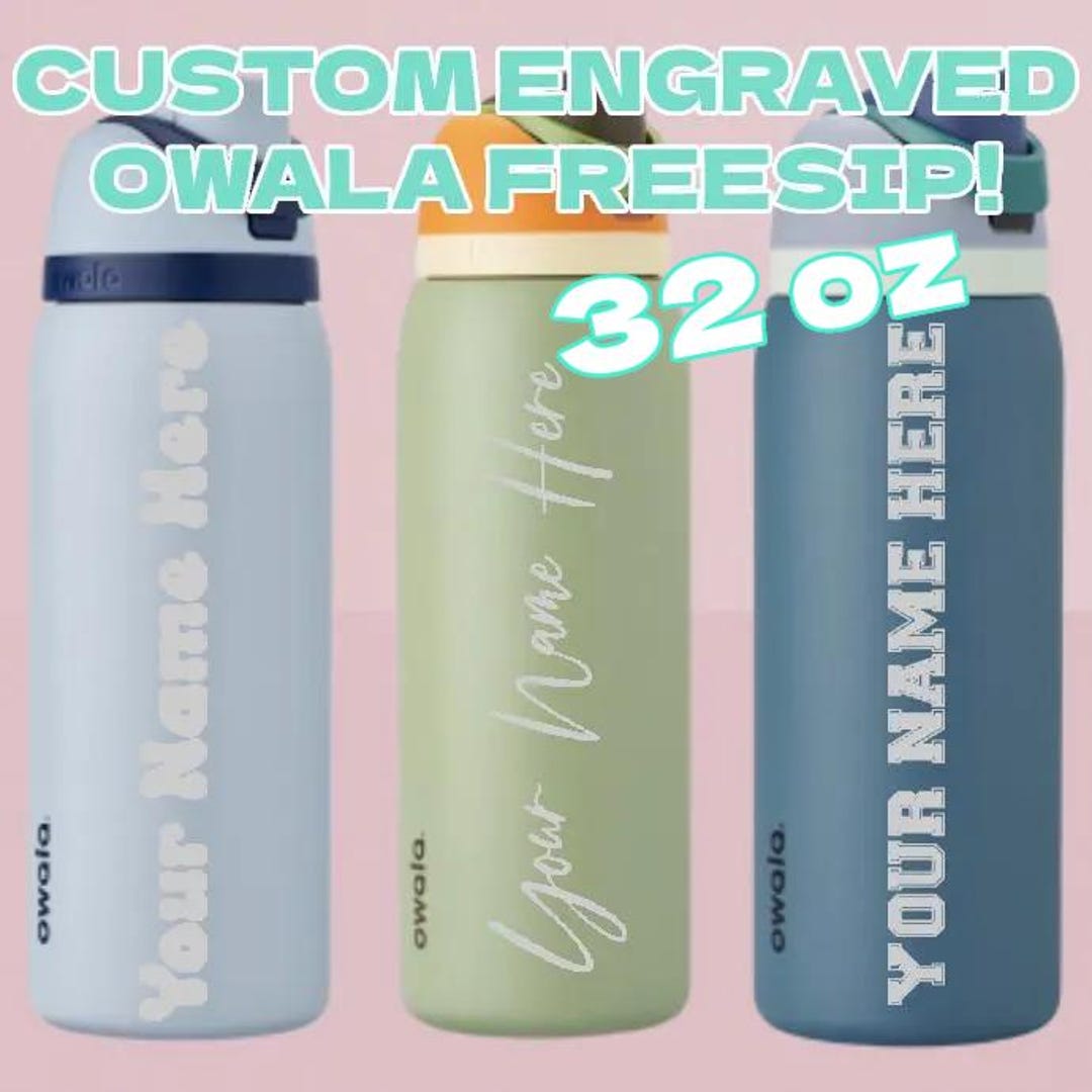 Custom Engraved Name Owala 32 Oz Freesip Bottle - Personalized ...