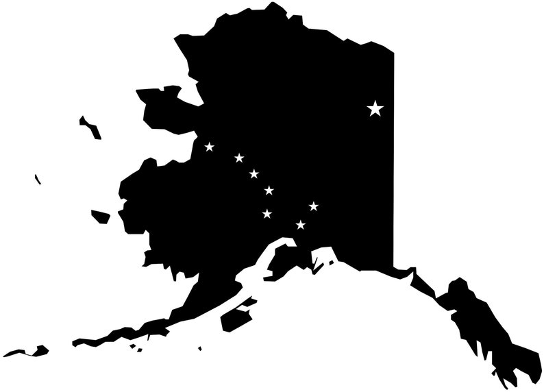 Alaska State Flag Shape - Vinyl Die Cut Decal Sticker - Etsy