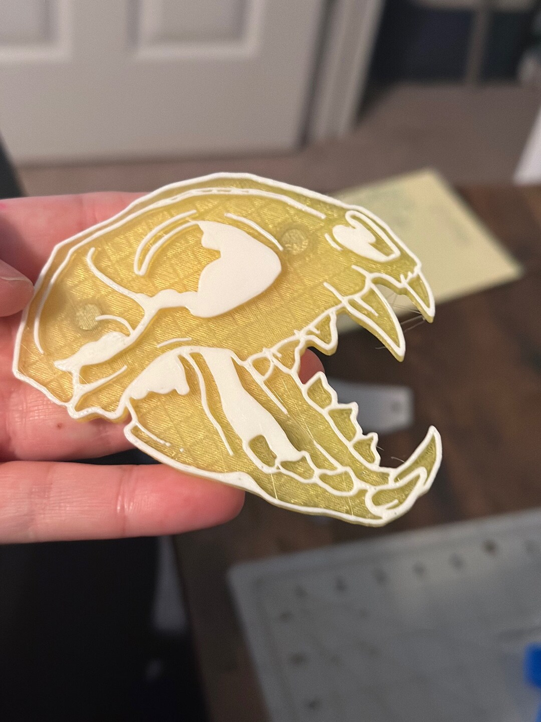 3D Printed - Cat Skull Magnet - Etsy