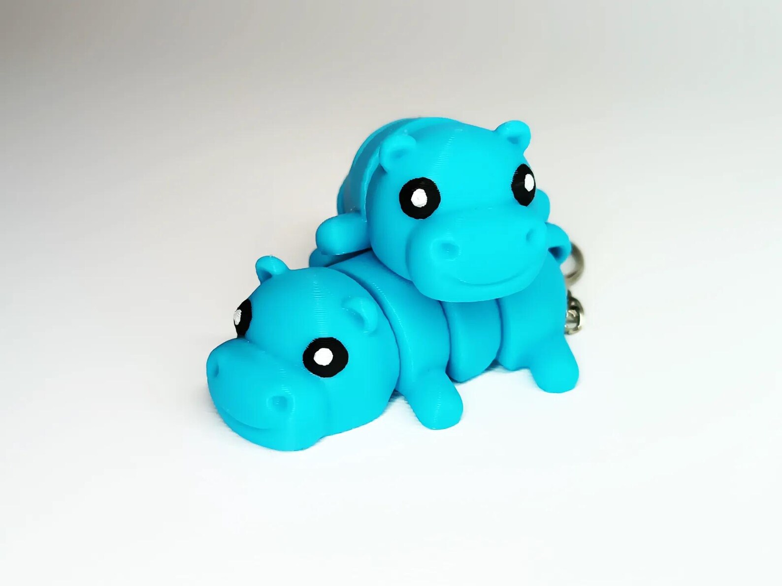 Hand Made Flexi Hippo Figure or Keychain - 3D Printed - Etsy