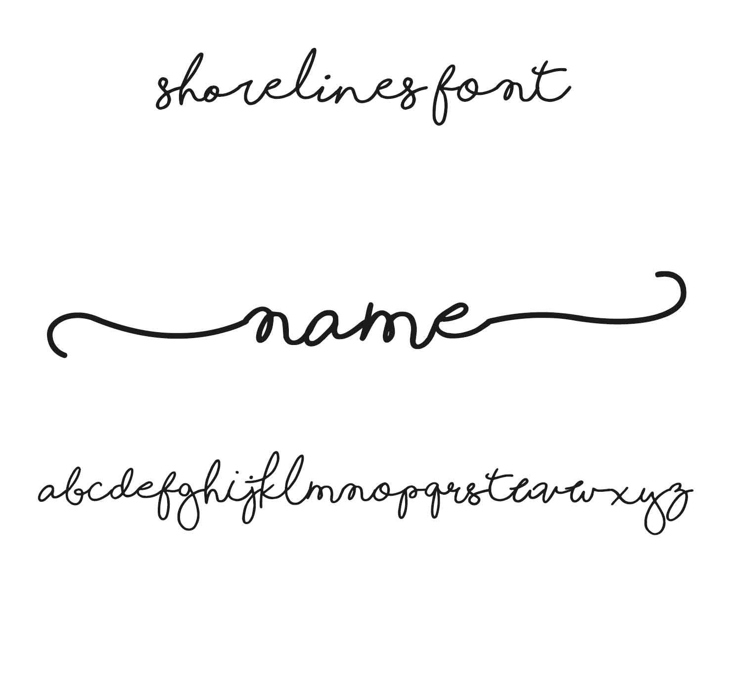 Shorelines Font your Name Vinyl Die Cut Decal | Etsy