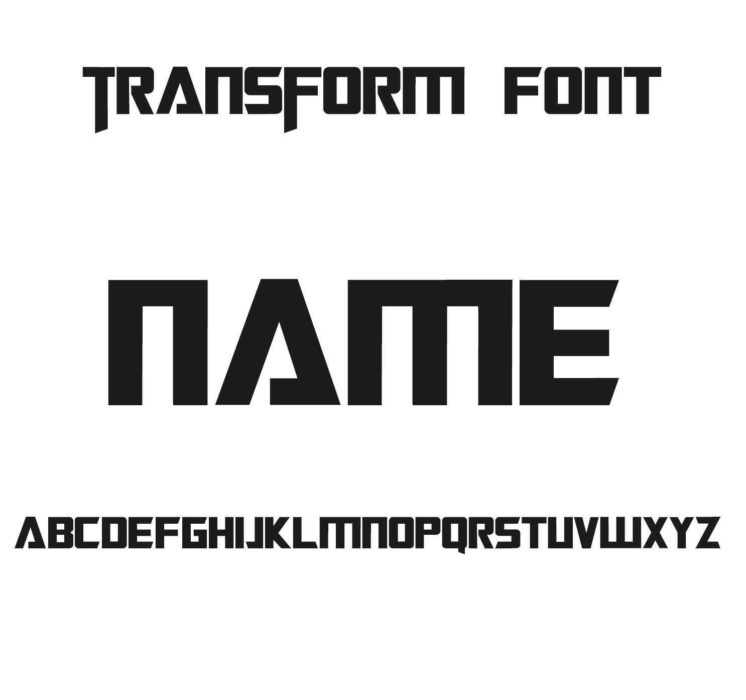 Transform Font your Name Vinyl Die Cut Decal - Etsy