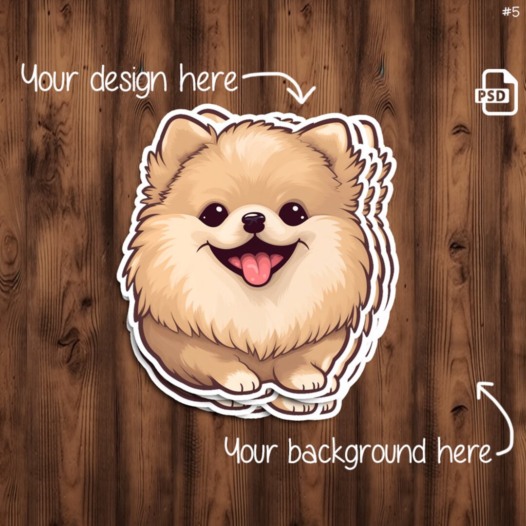 Sticker Pile PSD Template, Photoshop Smart Object, Sticker Pile Mockup ...