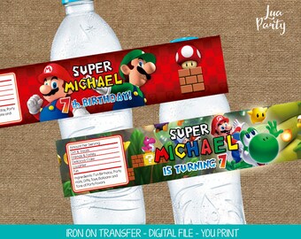Super Mario Labels | Etsy