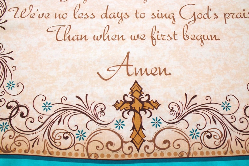 Amazing Grace Hymn Cotton Fabric Panel - Etsy