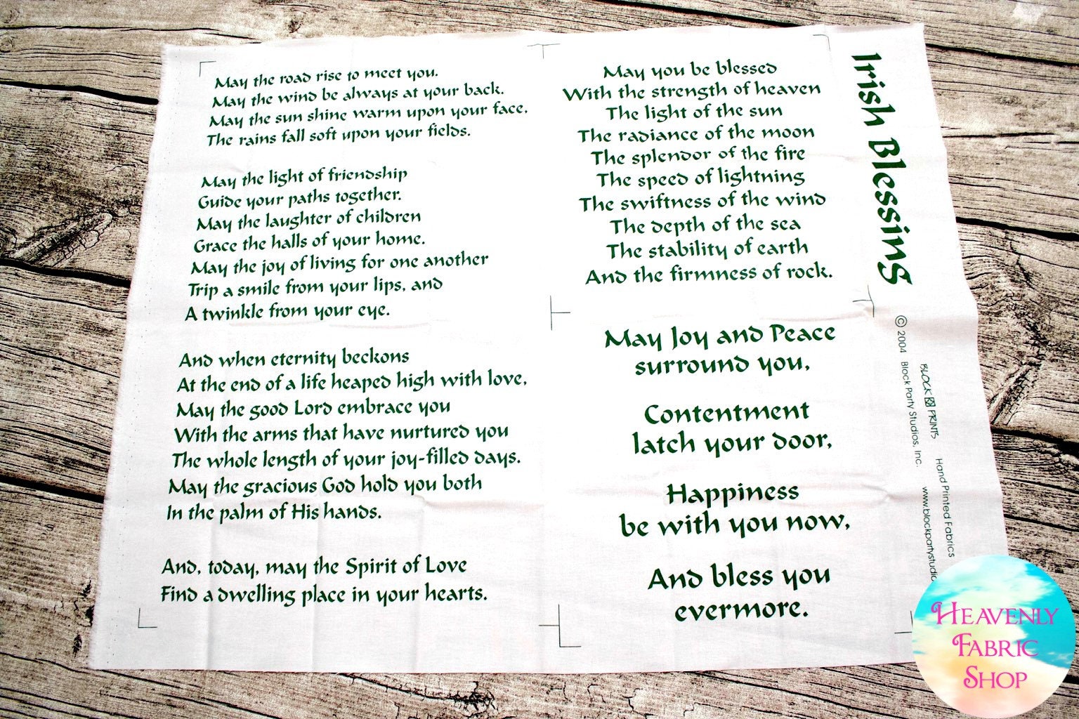 Irish Blessings Quilt Pattern & Fabric Panel Kit - Etsy